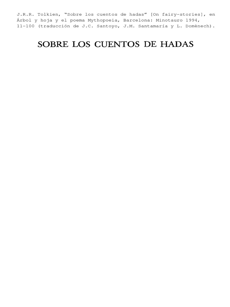 Sobre Los Cuentos De Hadas Pdf Descargar Gratis Pdf Cuentos De