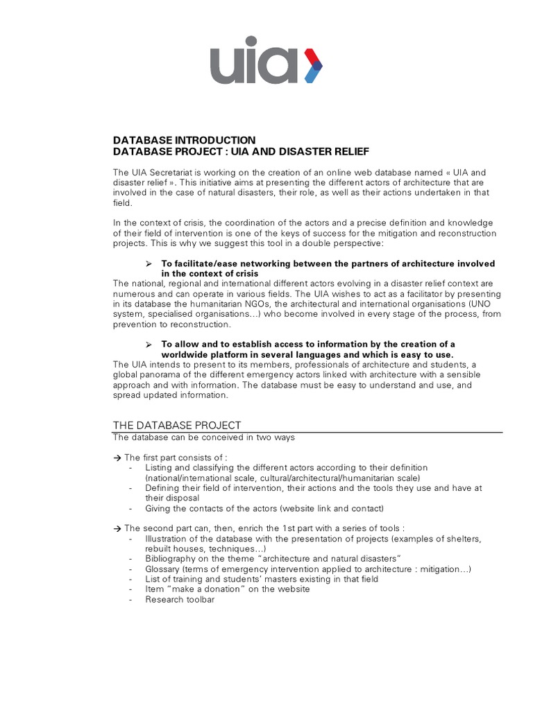 Uia and Disaster Relief | Download Free PDF | Emergency Management ...