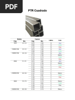 Tabla de Peso PTR 2 | PDF