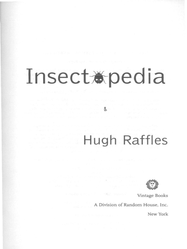 Insect.-Pedia: Hugh Raffles | PDF | Nature