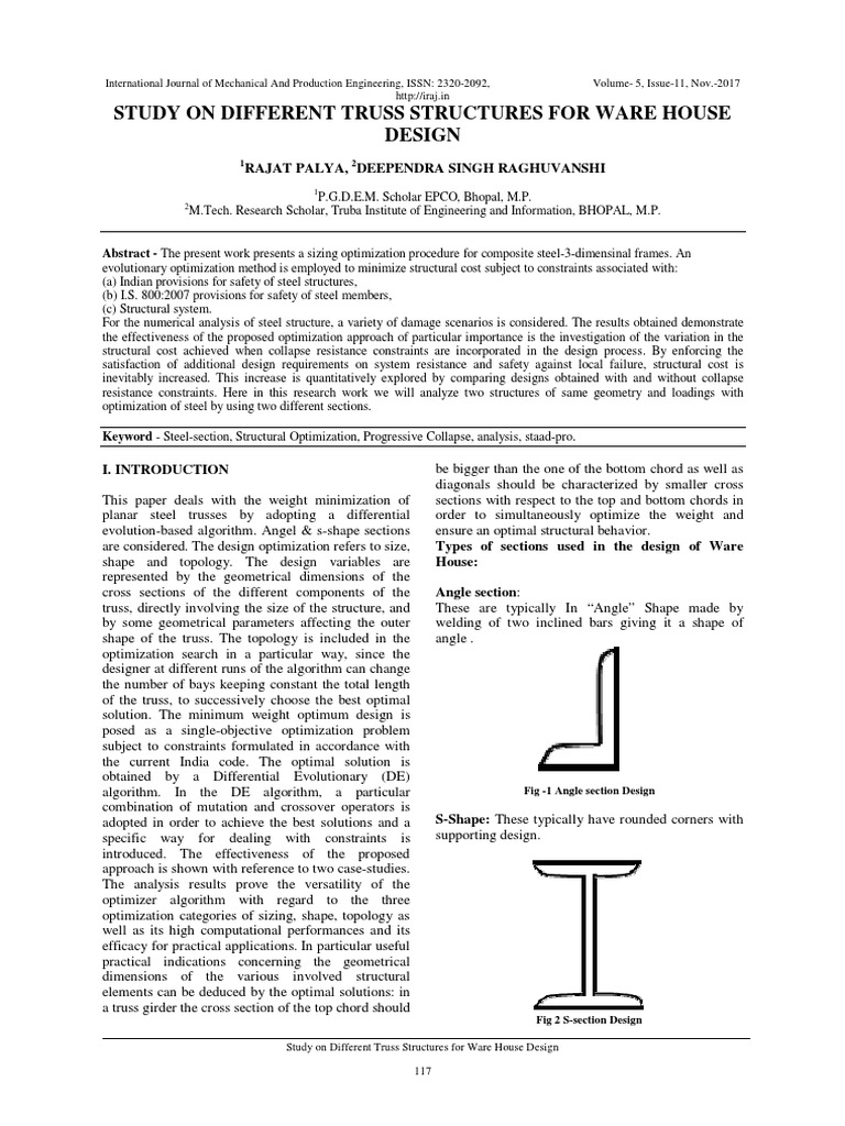 Truss Structures for Warehouse Design | PDF | Truss | Structural Load