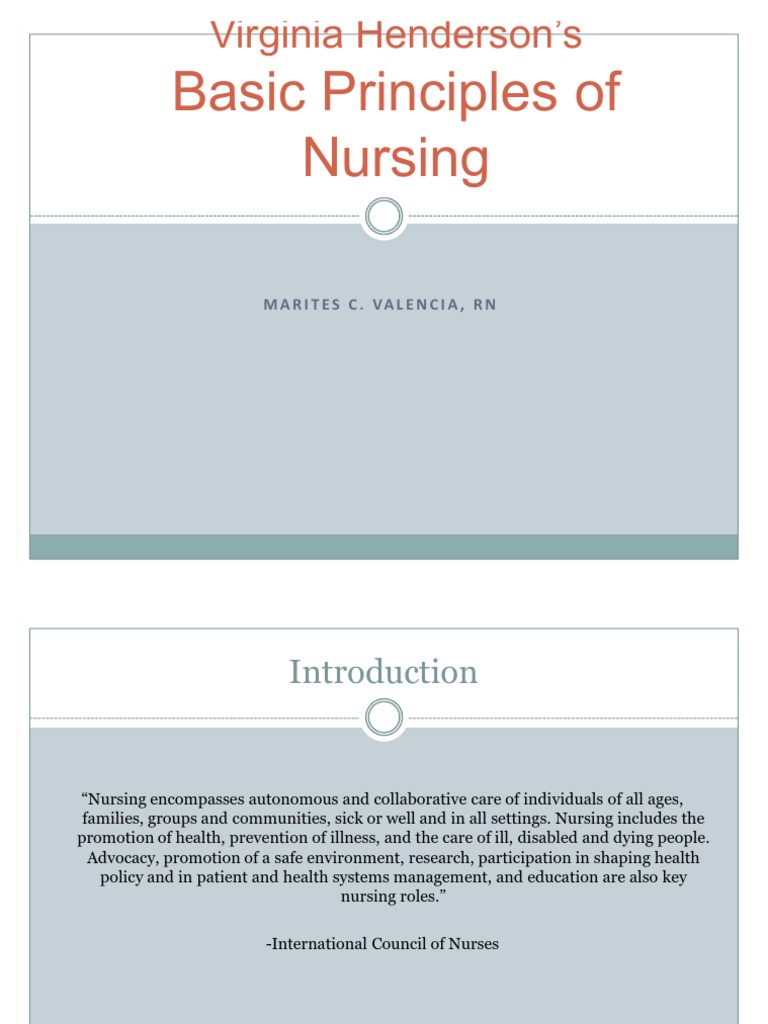 Basic Principles of Nursing | PDF | Nursing | Theory