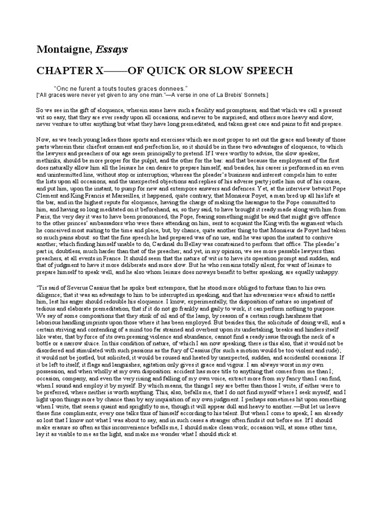 Quick vs. Slow Speech in Eloquence | PDF | Philosophy | Religion ...