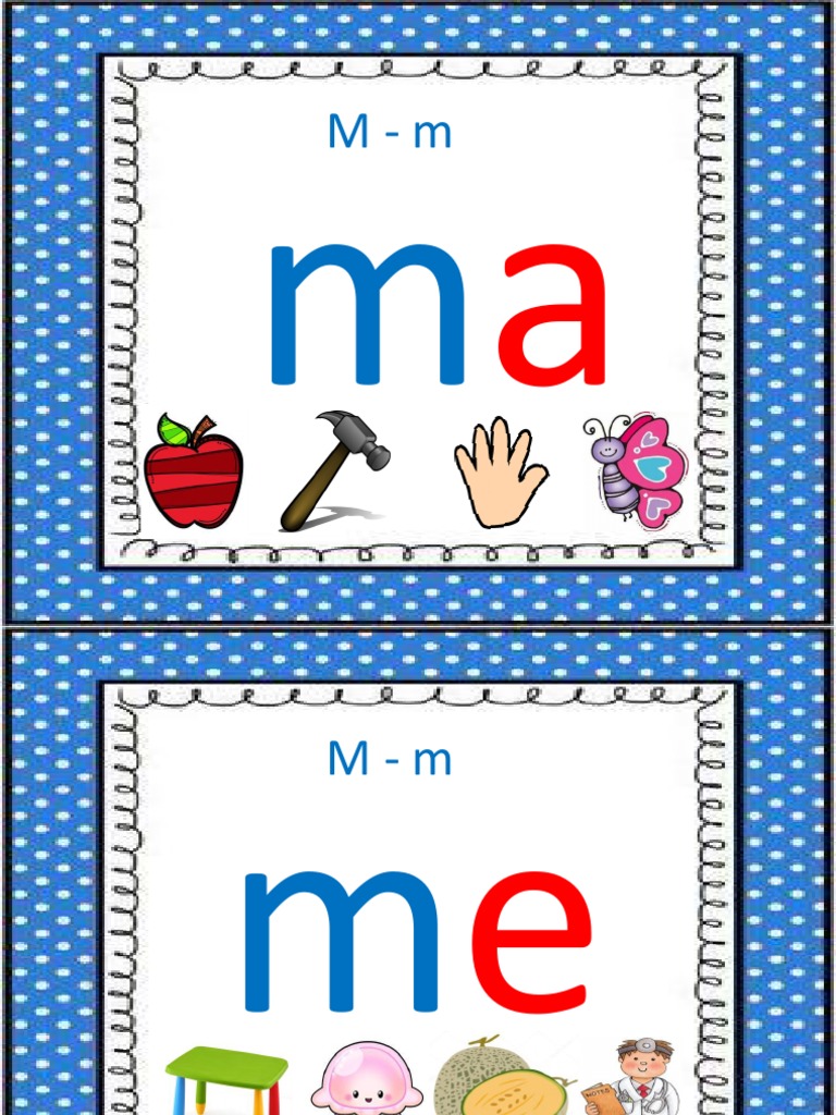 Tarjetas - Silabas m