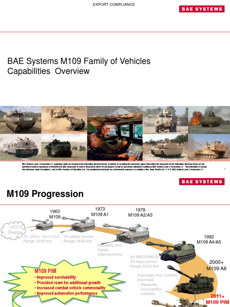 Brazil M109 Overview Brief CIBld 12 Nov 13 | PDF | Artillery | Military