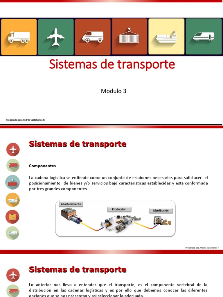 Modulo 3 Modos y Medios de Transporte | PDF | Transporte | Logística