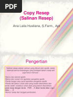 Cara Penulisan Copy Resep Dan Etiket | PDF