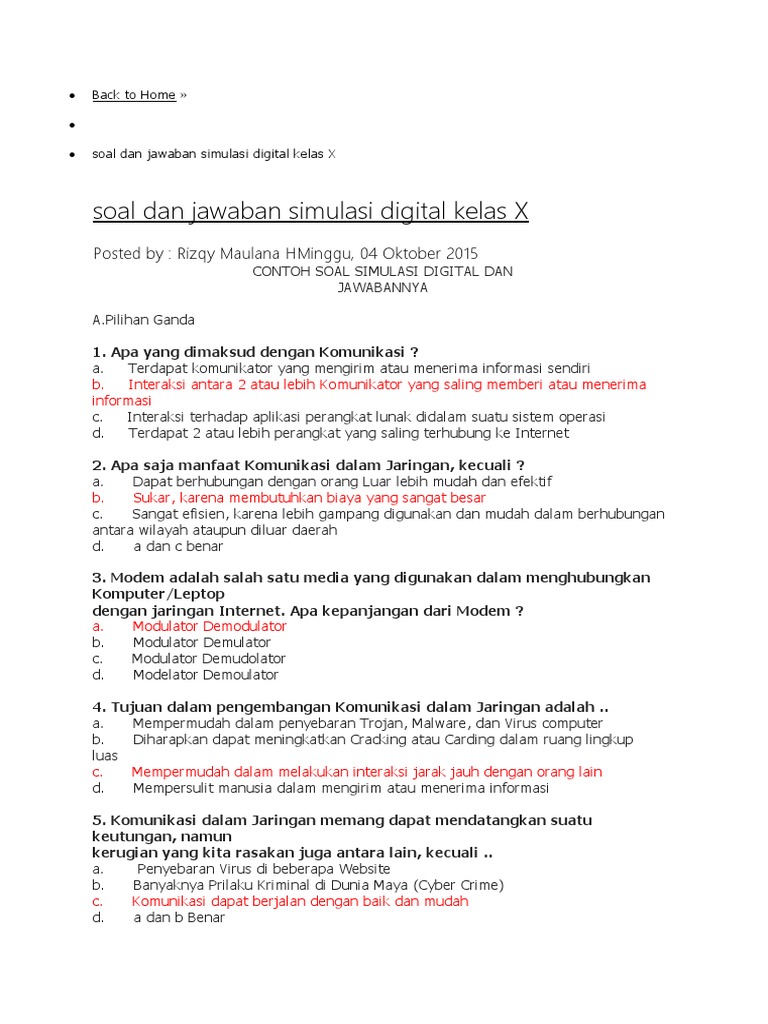 Soal Simdig | PDF | Game & Aktivitas | Komputer