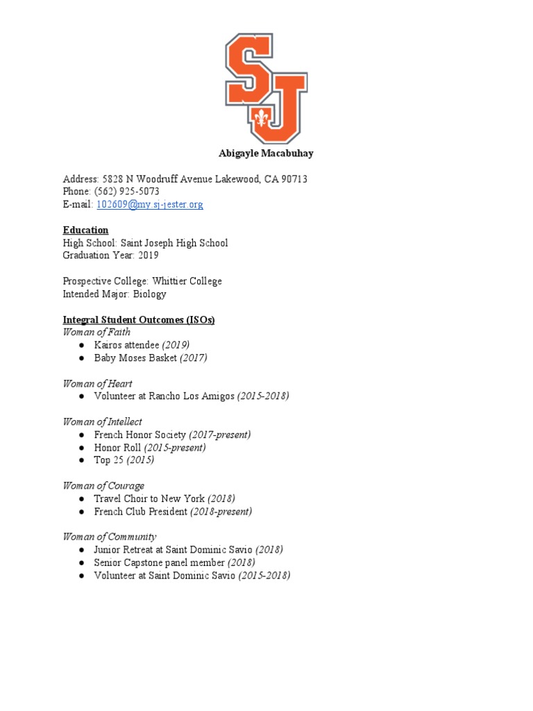 SC Resume Template | PDF