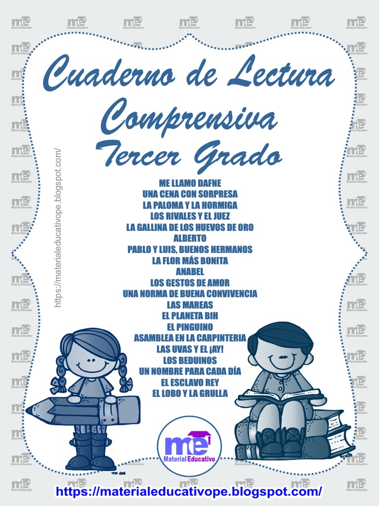 Cuaderno de Lectura Comprensiva Tercer Grado PDF | PDF | Pollo | Gatos