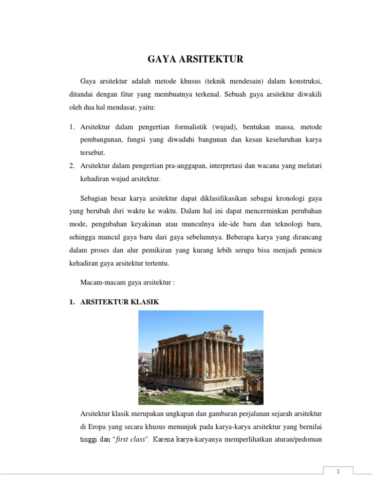 Gaya Arsitektur Pdf