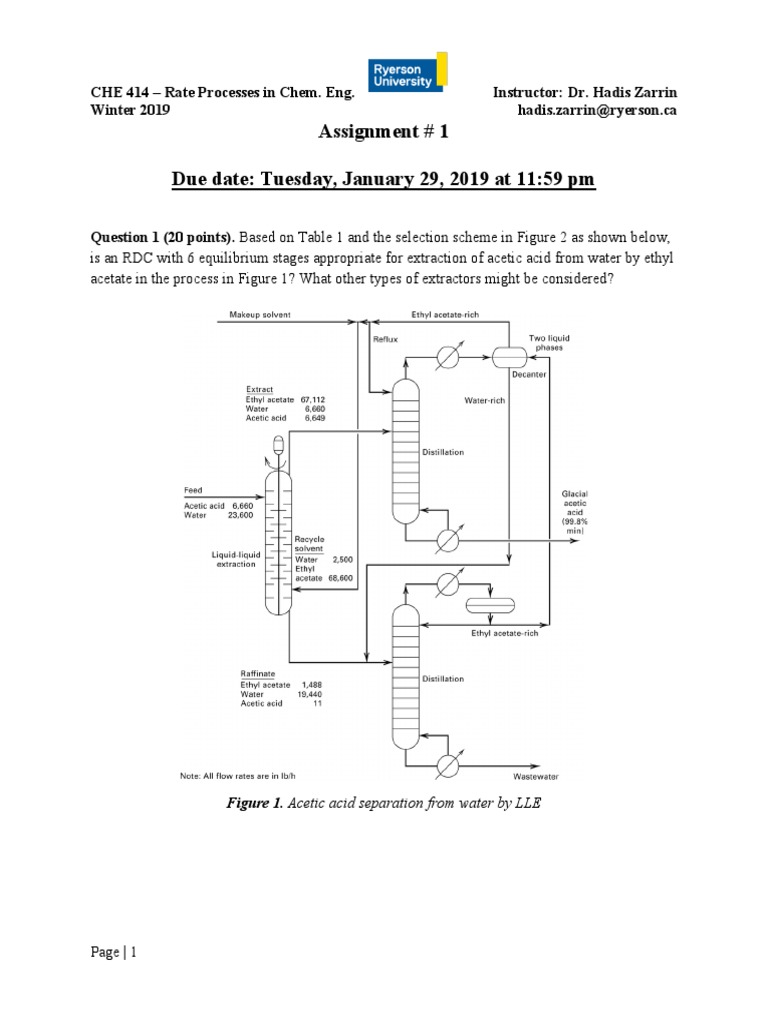 Rate Processes Assignment One | PDF | Solution | Solubility