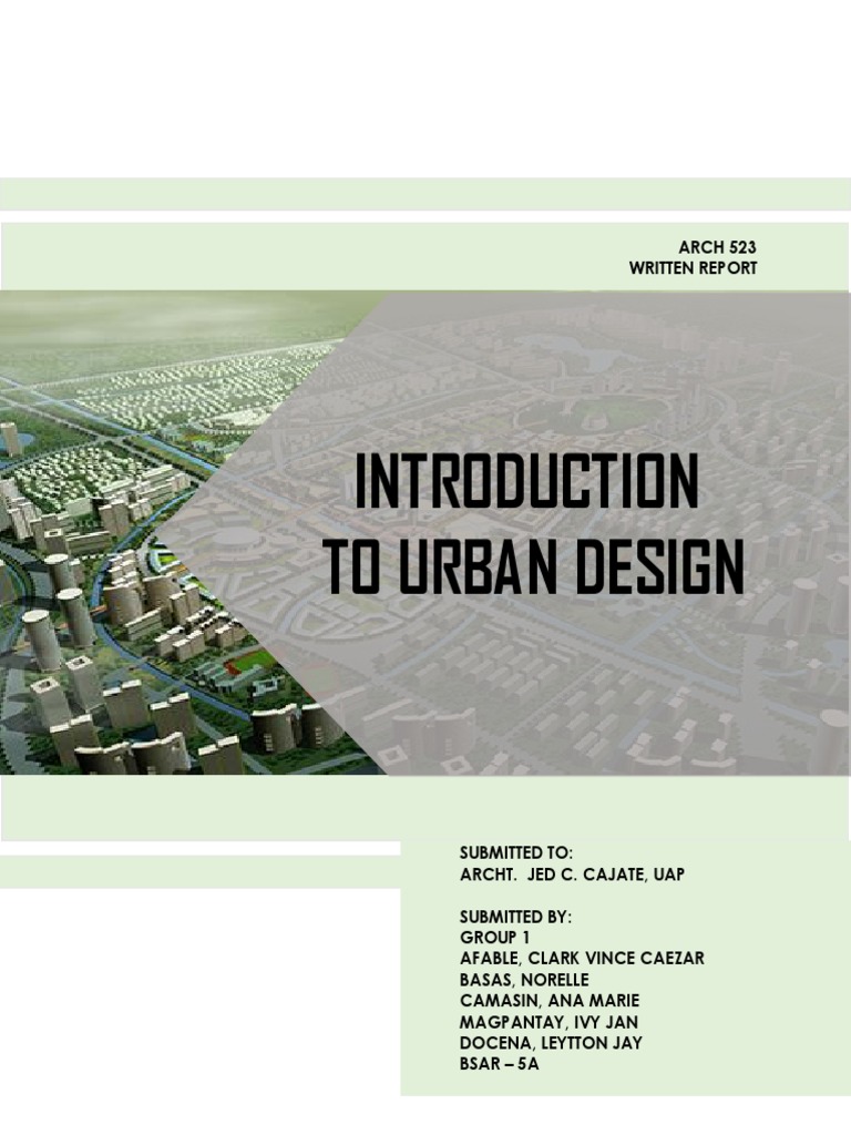 Introduction To Urban Design Revised | PDF | Urban Design | City