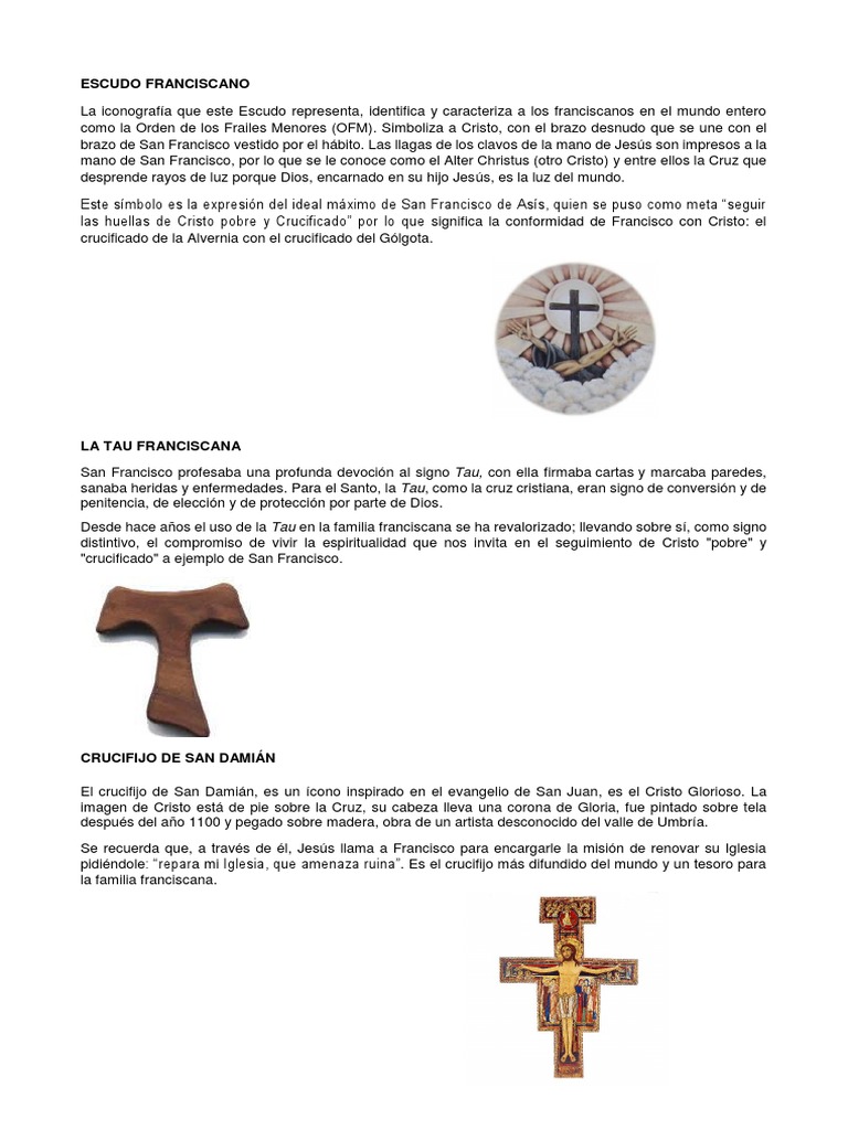 Símbolos y Significado Franciscano | PDF | Religión y espiritualidad