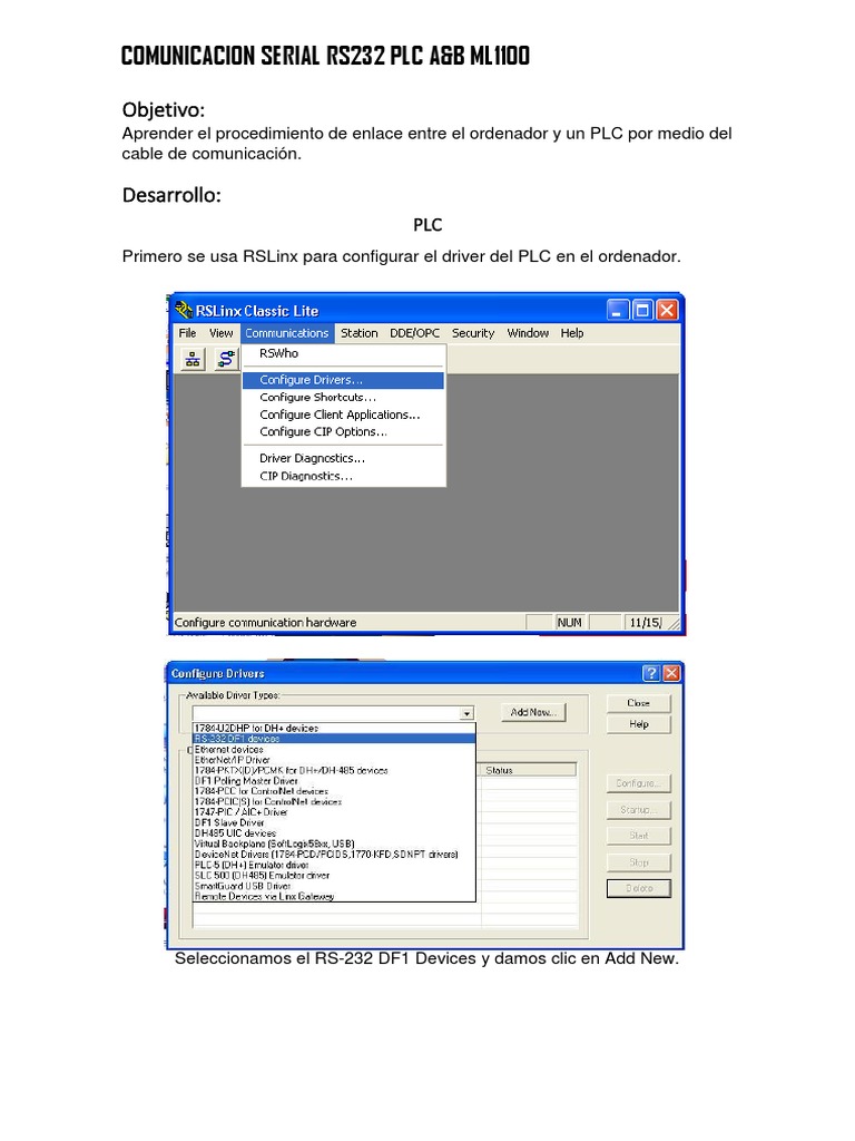 PASOS Comunicacion PLC RS232 | PDF