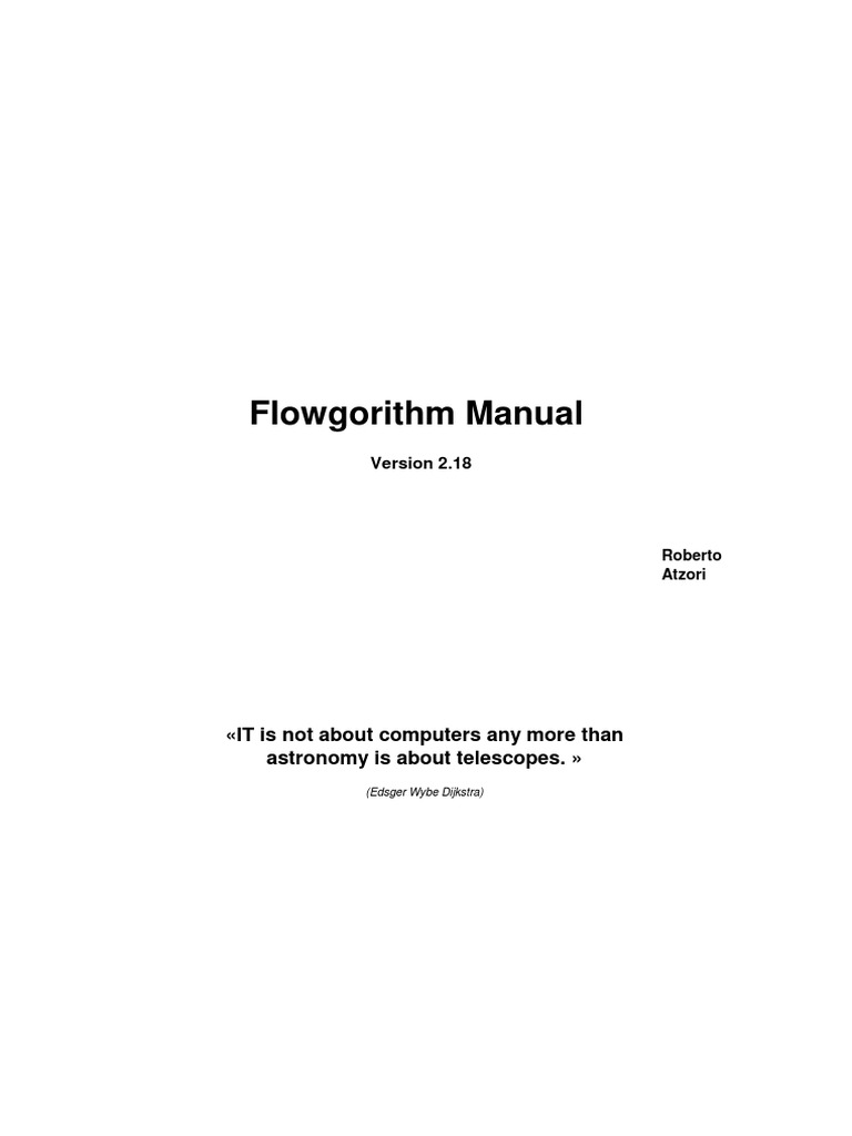 Flowgorithm Manuale EN - 2.18 | PDF | Boolean Data Type | Data Type Flowgorithm Manuale EN - 2.18 | PDF | Boolean Data Type | Data Type