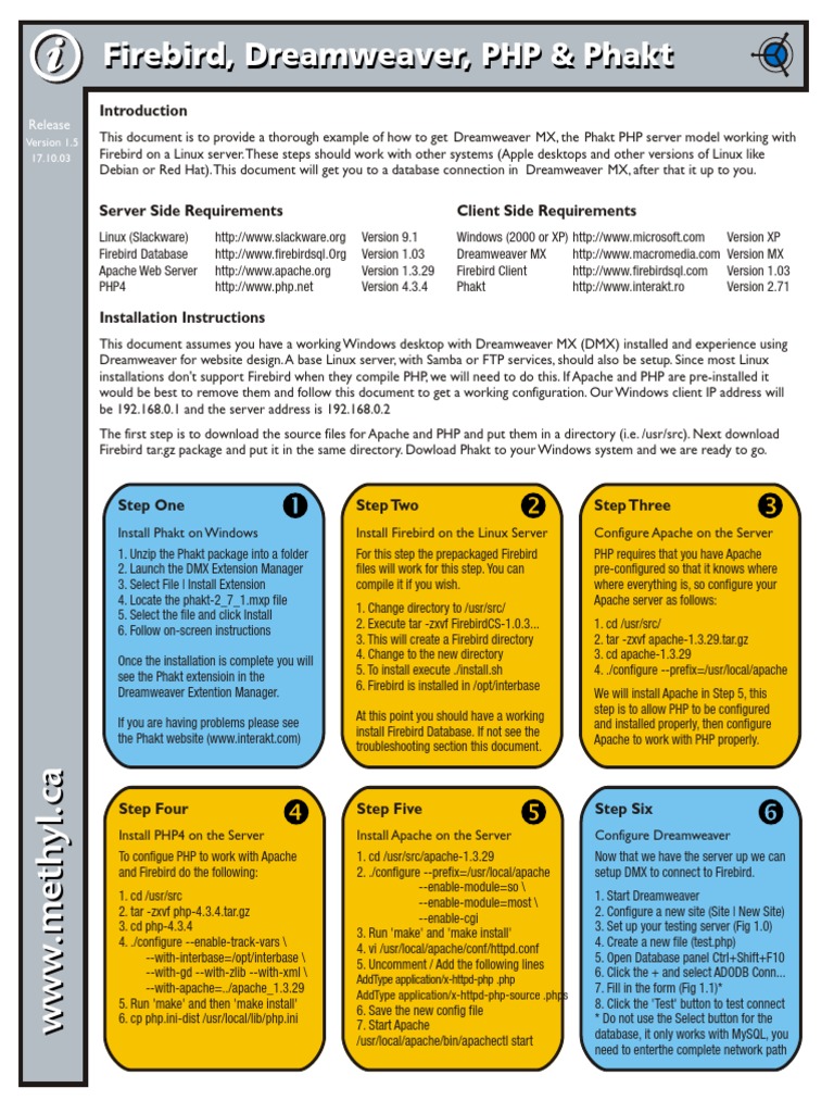 Firebird DreamWeaver PHP Phakt PDF | PDF | Php | Web Server