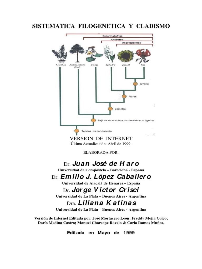 Sistemática Filogenética y Cladismo.pdf | Taxonomía (biología) | Evolución