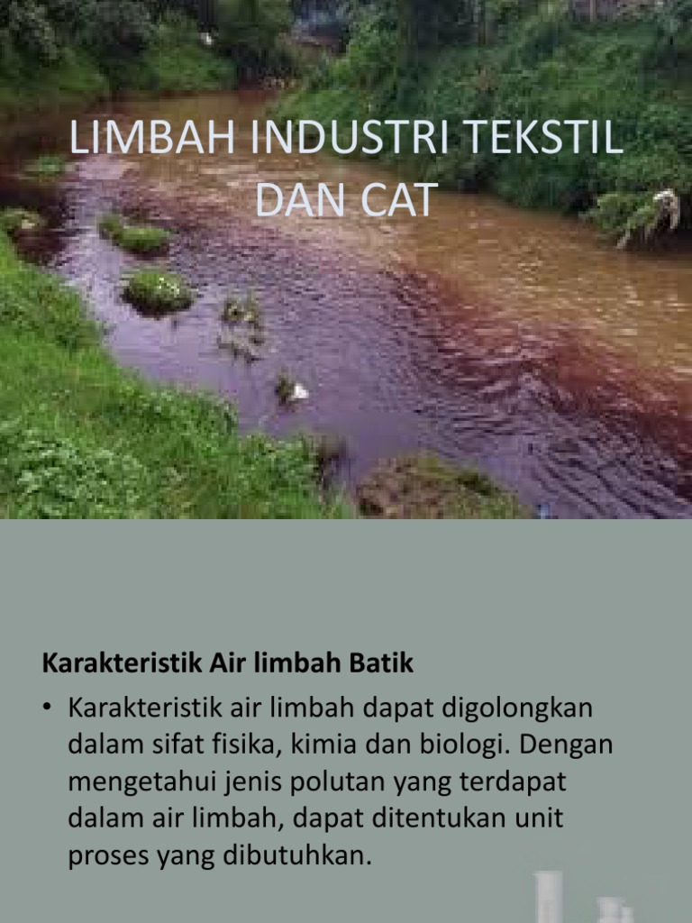 Pengolahan Limbah Batik dan Tekstil | PDF