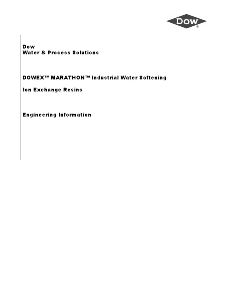 Dow Water & Process Solutions | PDF | Ion Exchange | Sodium Chloride