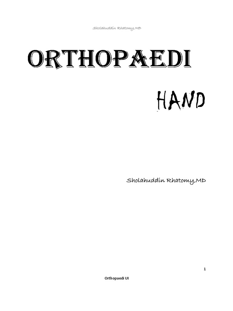 Hand PDF | PDF | Thumb | Finger