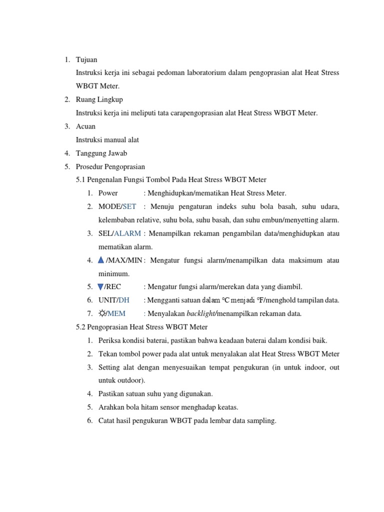 Instruksi Kerja ISBB | PDF | Teknologi & Rekayasa