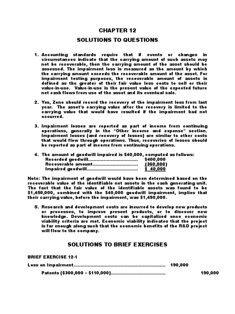 CH 12 | PDF | Goodwill (Accounting) | Intangible Asset