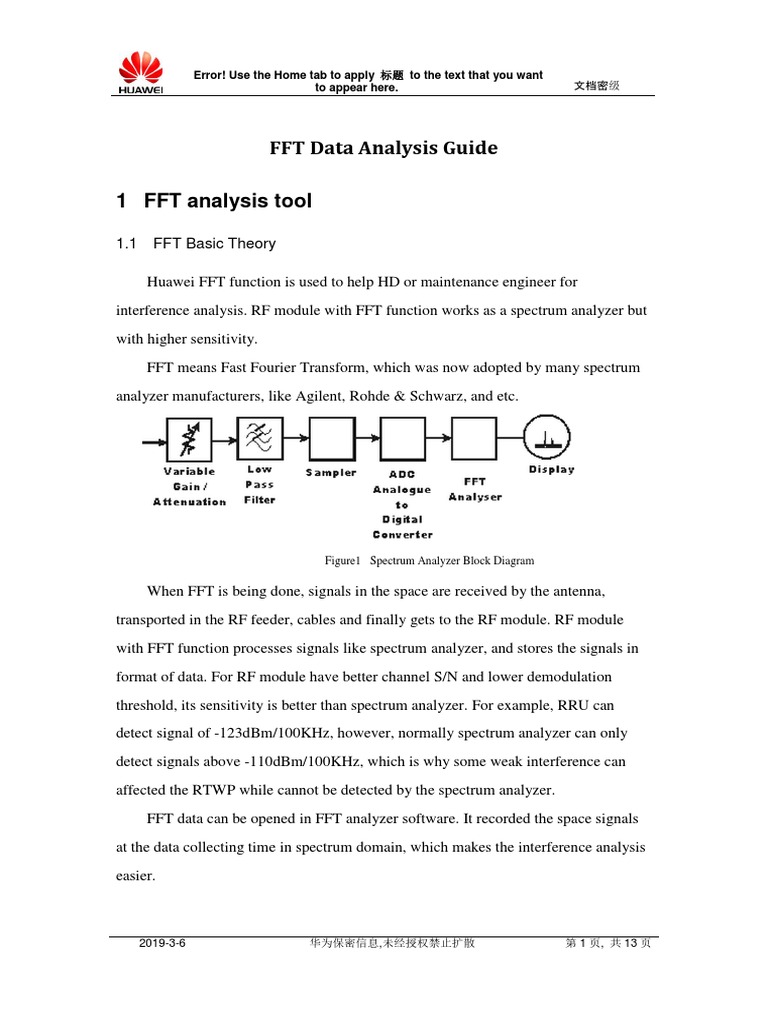 FFT Data Analysis Guide 1 FFT Analysis Tool | PDF | Electromagnetic ...