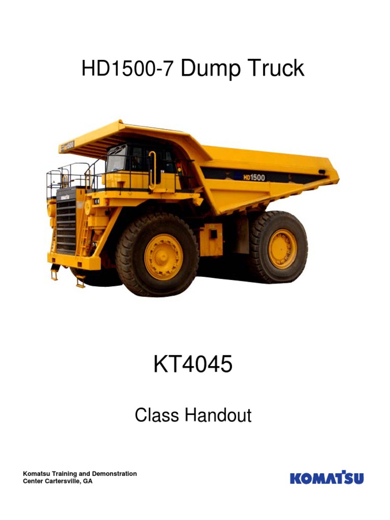 HD1500-7 Introduction & General Service PDF | PDF | Axle | Fuel Injection