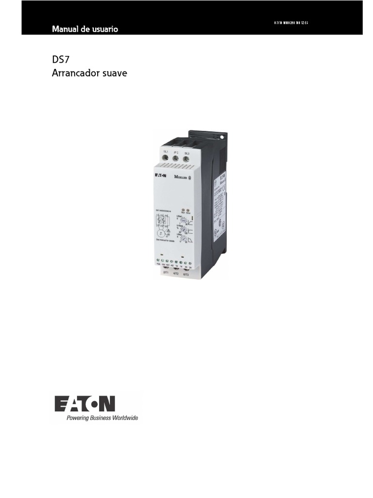 Manual de Usuario - DS7 Soft Starters | PDF | Relé | Corriente eléctrica