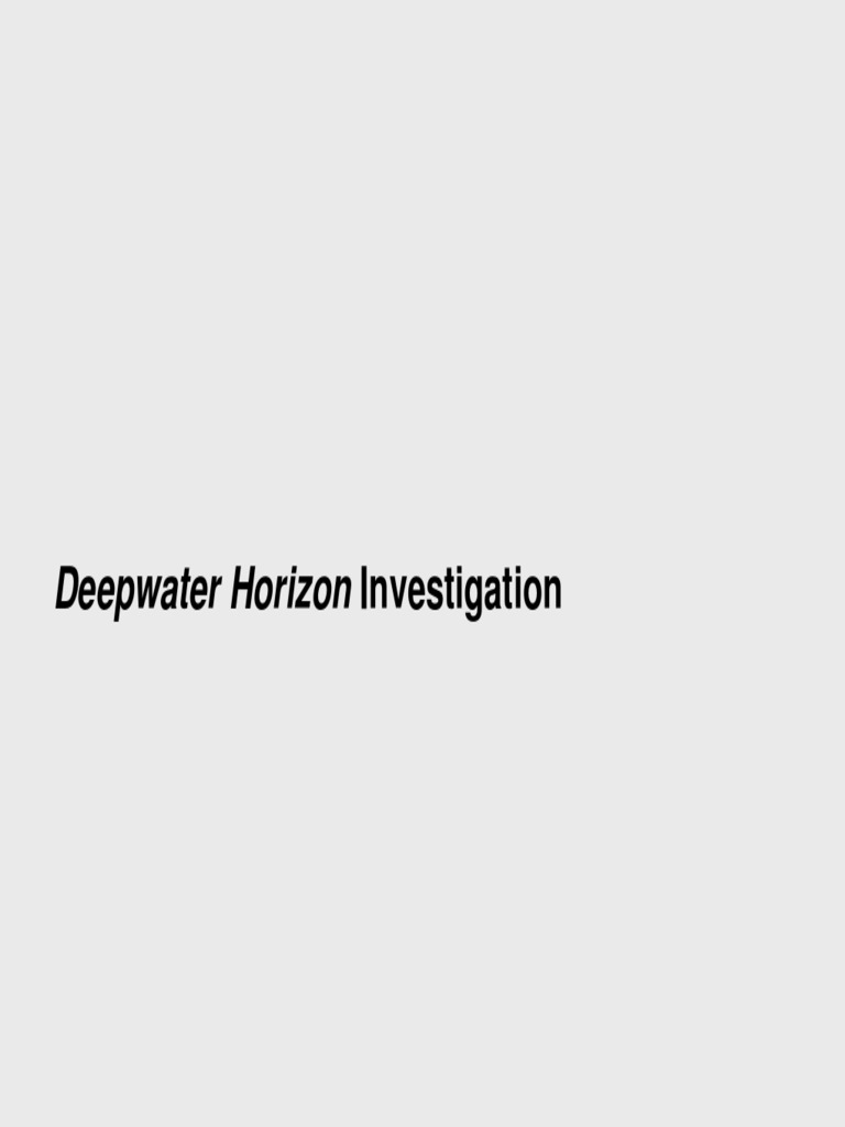 Deepwater Horizon Accident Analysis | PDF | Casing (Borehole) | Blowout ...