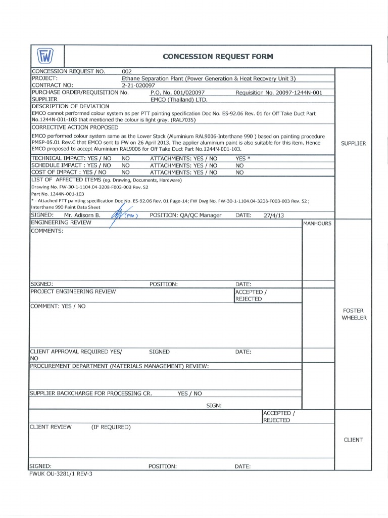 Concession Request | PDF