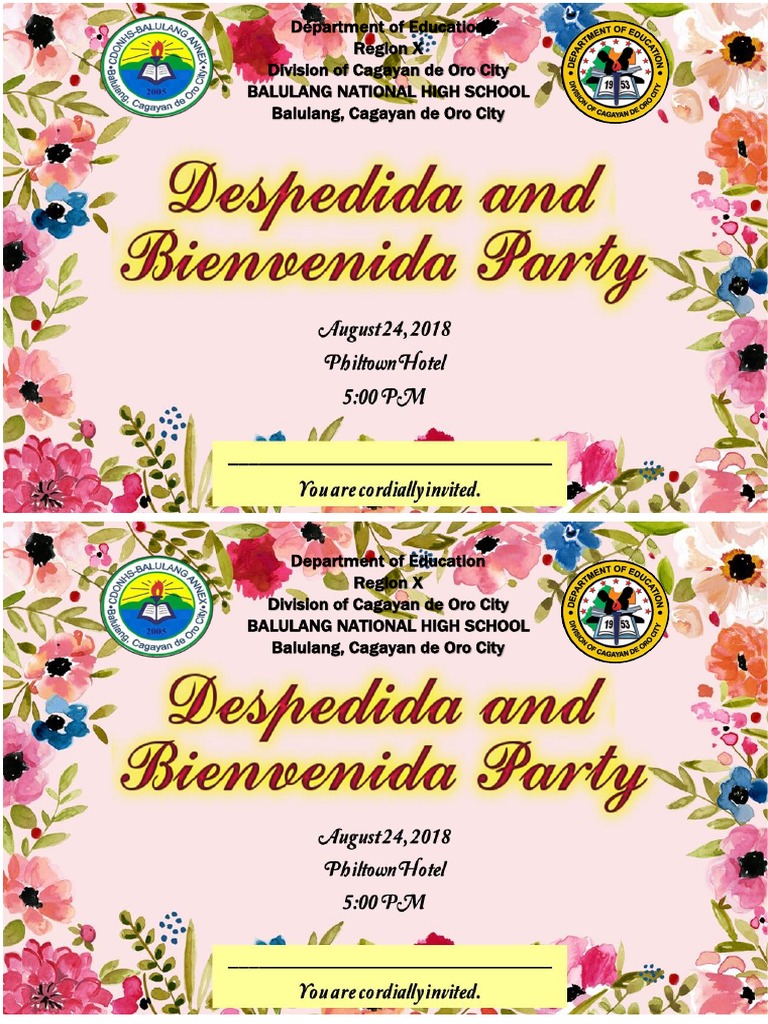 Despedida Program | PDF