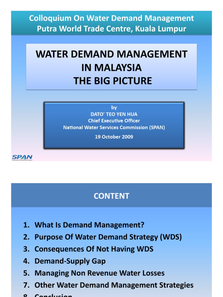 Water Demand Management in Malaysia | PDF | Public Health | Sanitation