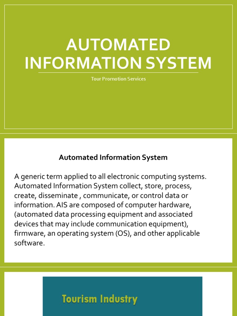 Enabling Tourism Through Automated Information Systems: An Overview of ...