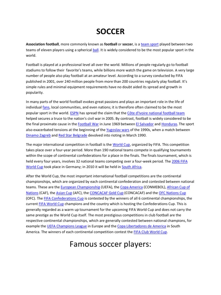 SOCCER Letters | PDF | Association Football | Fifa World Cup