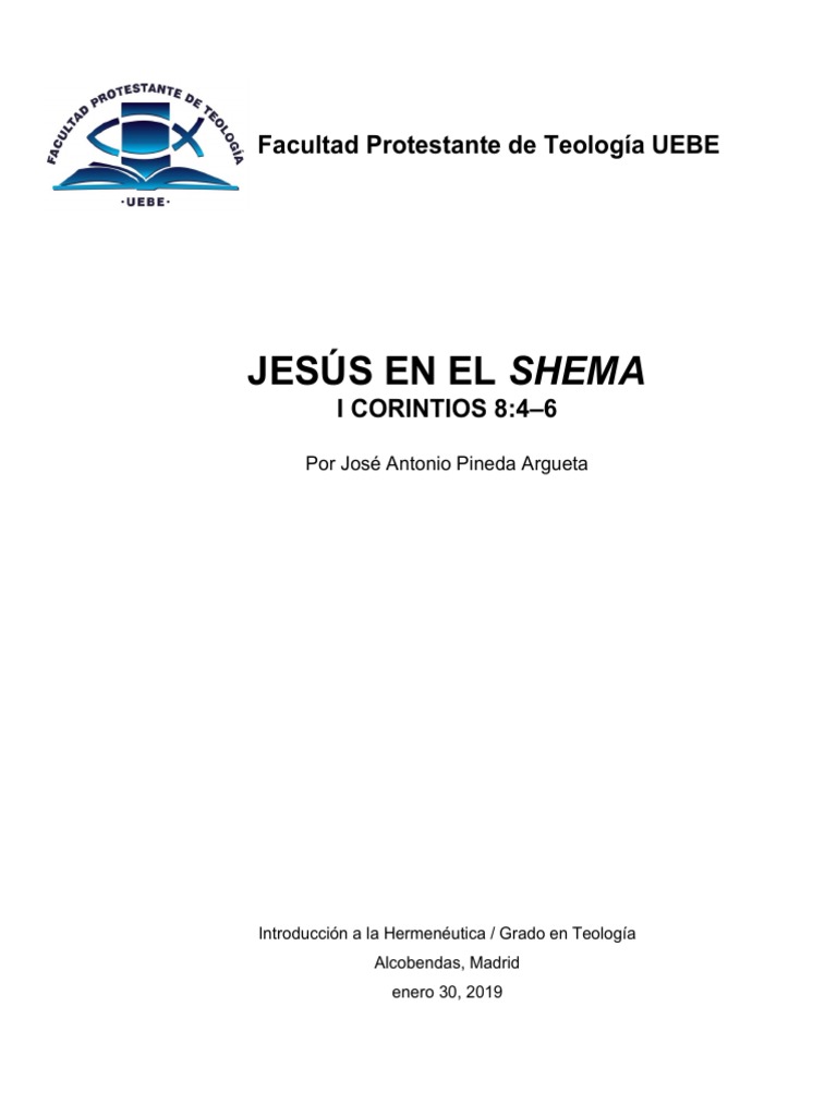 Jesús en El Shema | PDF | La resurrección de Jesús | Shema Israel