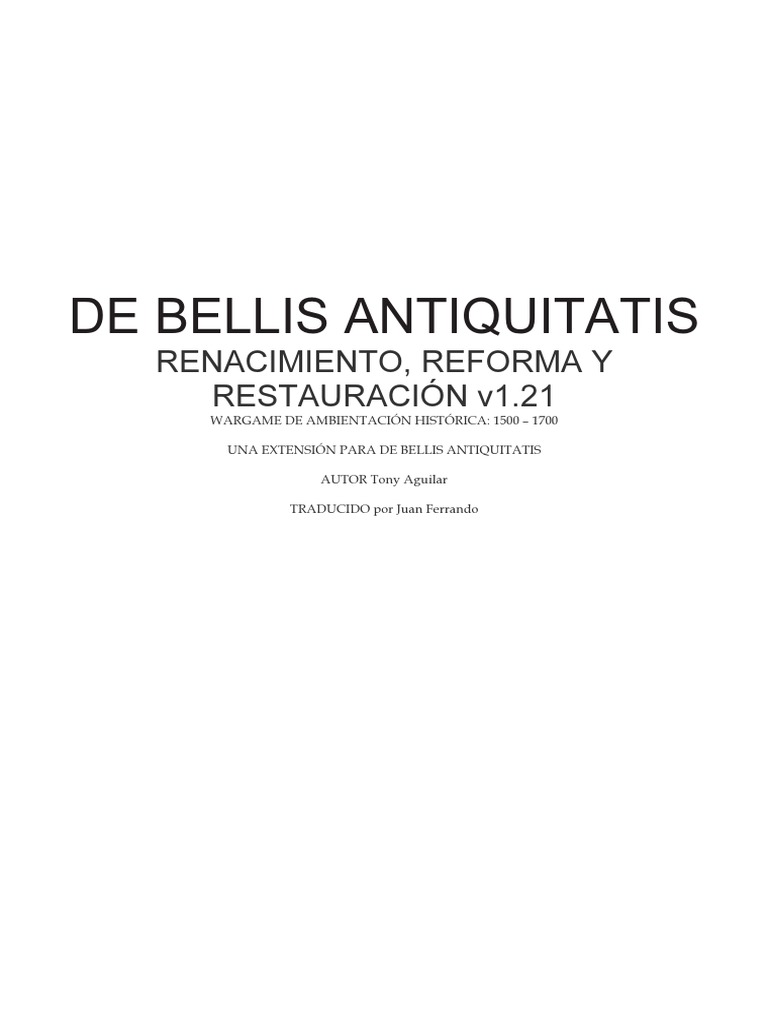 DBA-RRR Reglas v1.21 | PDF | Artillería | Armas de proyectiles