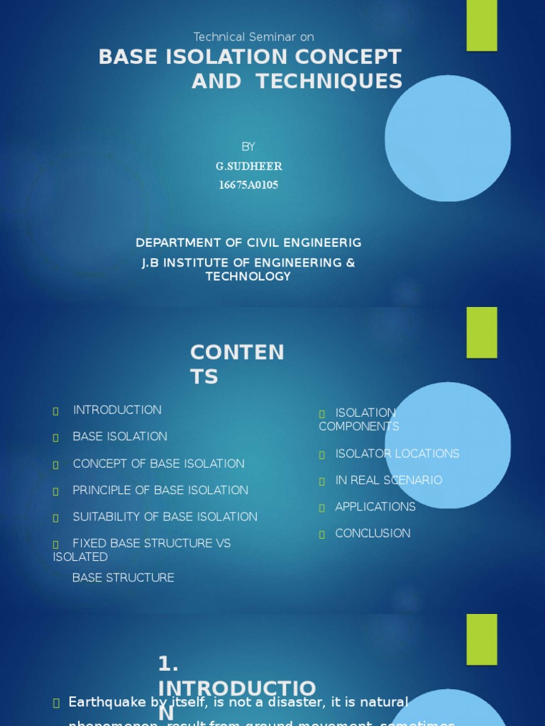 Base Isolation | PDF | Earthquakes | Earthquake Engineering
