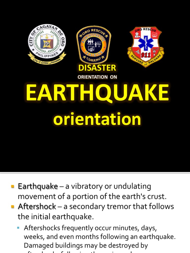 Earthquake Drill Orientation Only | PDF | Emergency Evacuation | Earthquakes