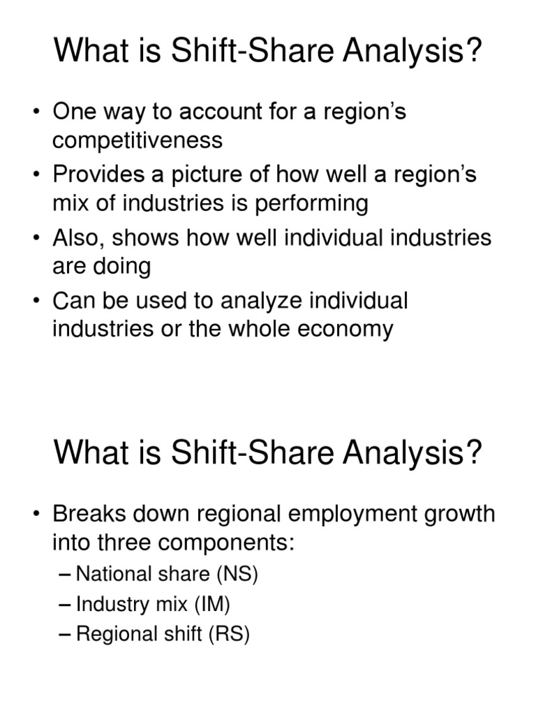 Shift Share Analysis | PDF | Economies | Business
