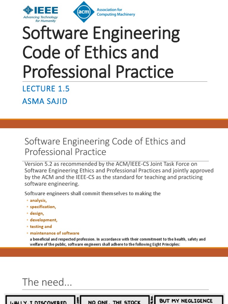 Software Engineering Code of Ethics and Professional Practice | PDF ...
