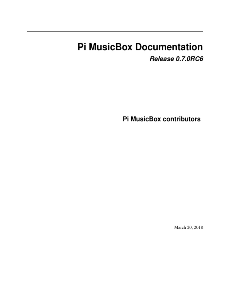 Pi Music Box | PDF | Booting | Spotify