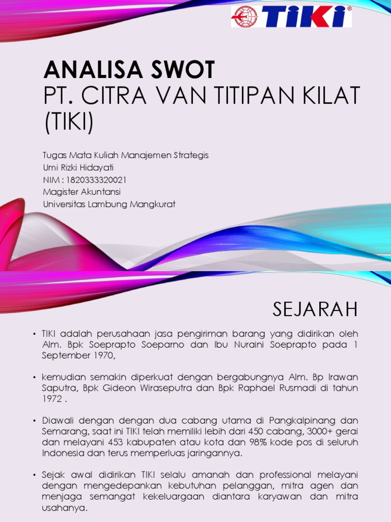 Analisa Swot Tiki-Umi RH | PDF