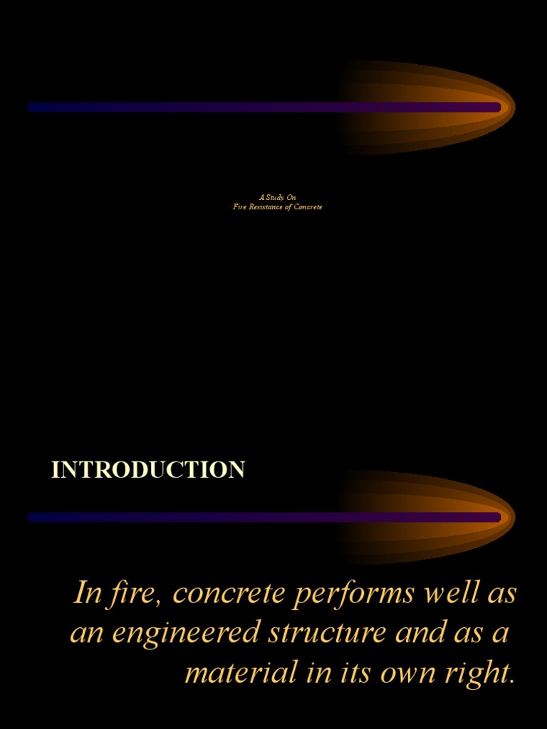 Fire Resistance Properties of Concrete | PDF | Concrete | Fires