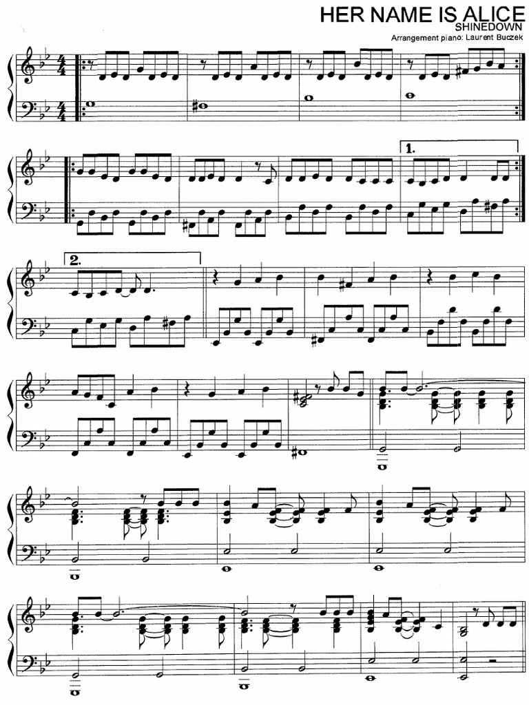 Her Name Is Alice Shinedown | PDF