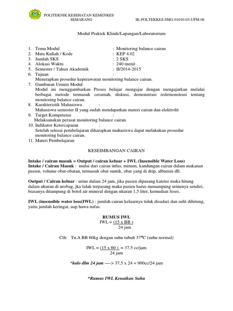 Menghitung IWL | PDF