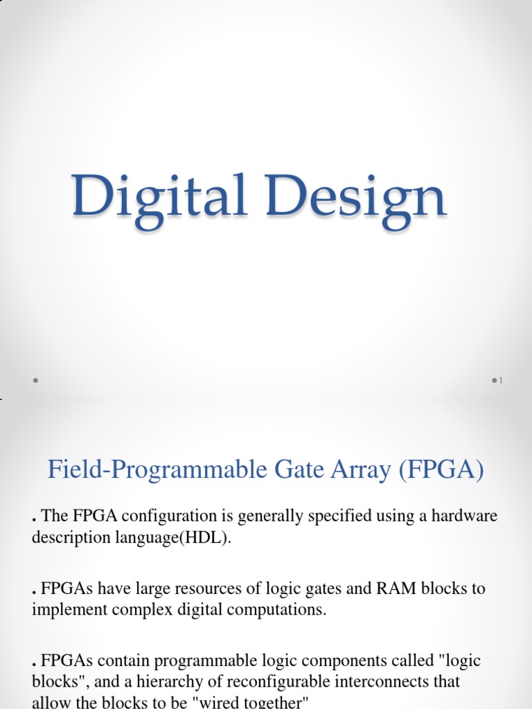 Digital Design | PDF | Field Programmable Gate Array | Vhdl