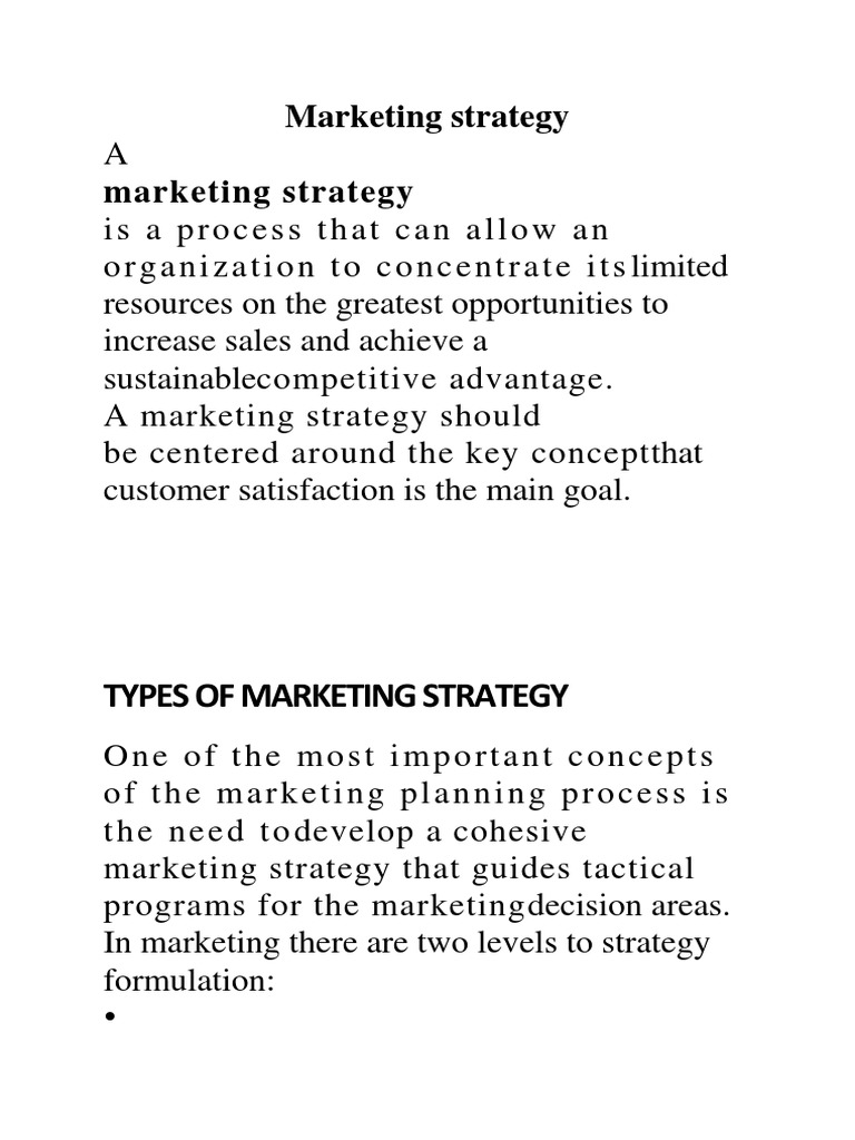 Marketing Strategy | PDF | Marketing Strategy | Marketing