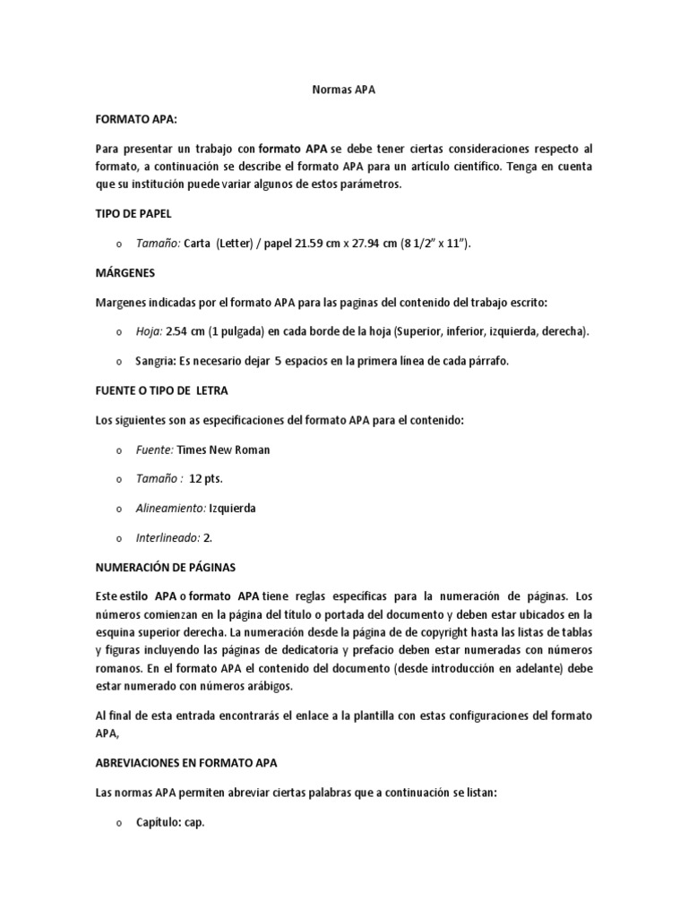 Formato APA: Una guía completa de las especificaciones y estándares ...